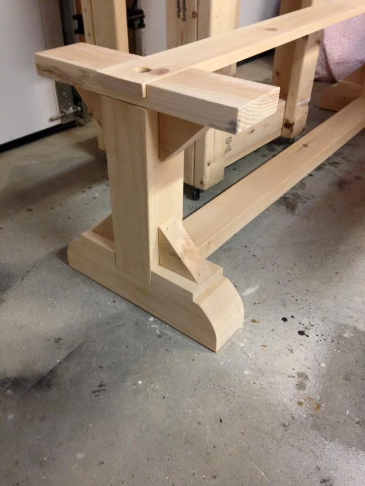 The Cottage Diaries: Custom Built X-Base Rustic Table - Rambling Renovators