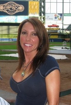 NFL and College Cheerleaders Photos: Brewers' Super Fan Front Row Amy
