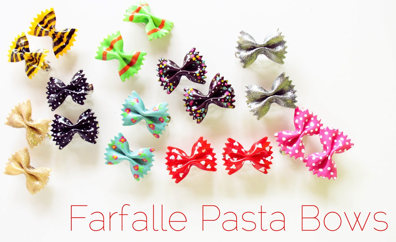 Grosgrain: Farfalle Pasta Hair Bows