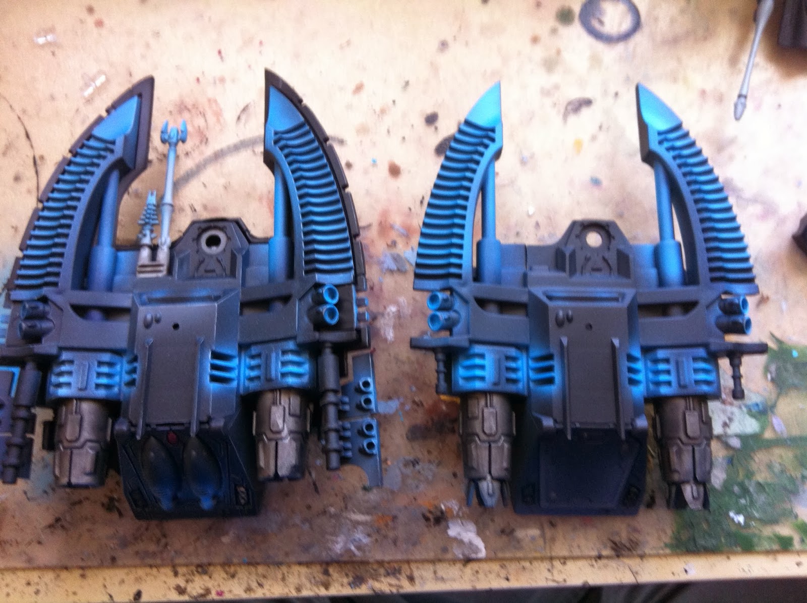 40k The Last Heretic: Eldar Fire Prism and Falcon WIP