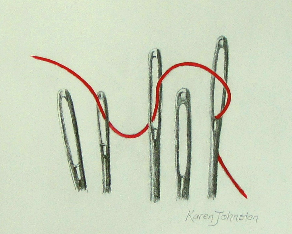 KAREN JOHNSTON SMALL PAINTINGS: Needles and Thread