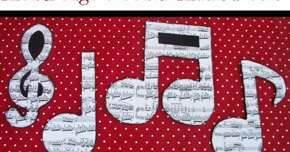 Mod Podge Wooden Music Notes Decor - Adventures of a DIY Mom