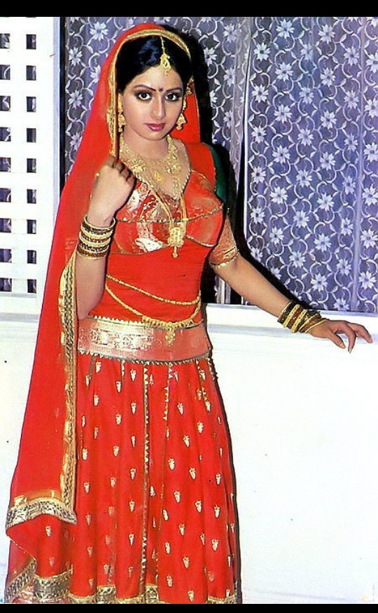 Sridevi: Sridevi on the sets of Sherni (1988)