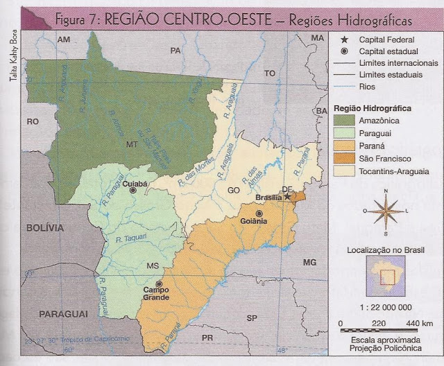 Mapas da Região Centro Oeste do Brasil