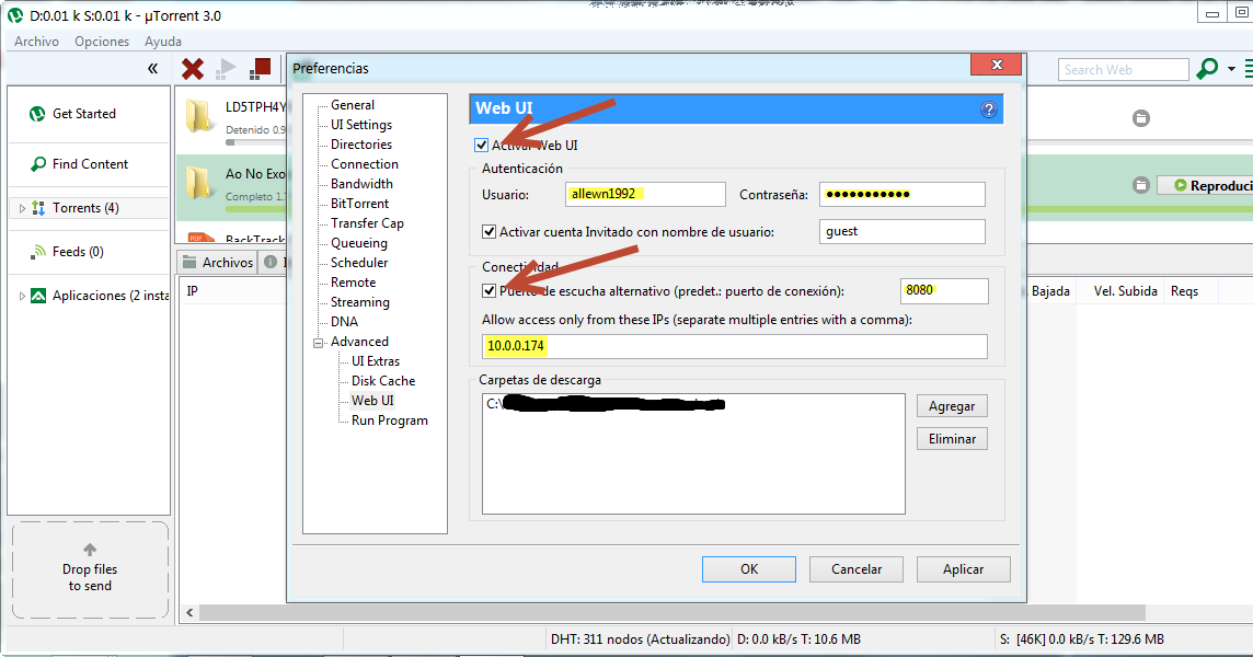 Mi Vida Digital: Cómo usar uTorrent Web UI