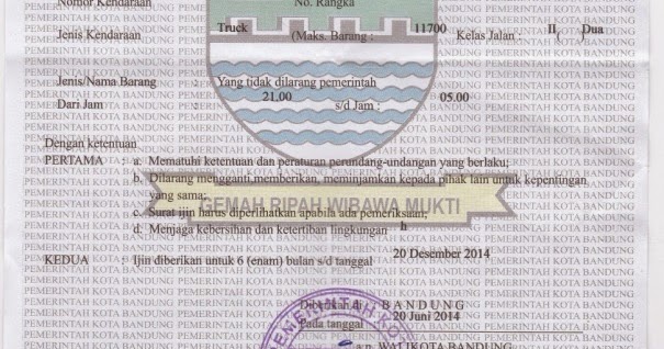 Surat Ijin Bongkar Muat untuk Kendaraan Penumpang / Barang | MEGA-Biro Jasa