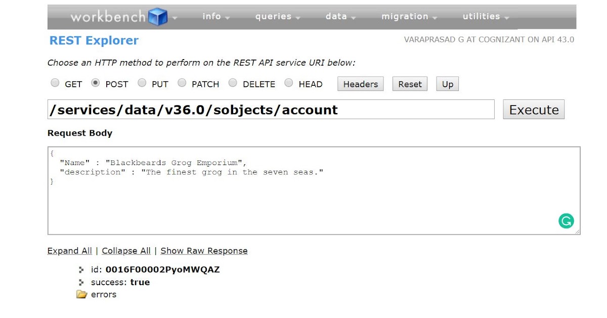 Varaprasad Goddumarri BlogSpot: Create Account record using REST and ...