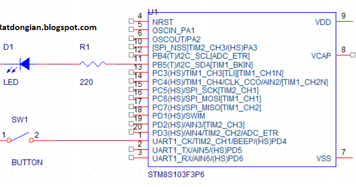 Giao tiếp GPIO STM8S (INPUT) - CONTROL STM8S WITH IAR COMPILER