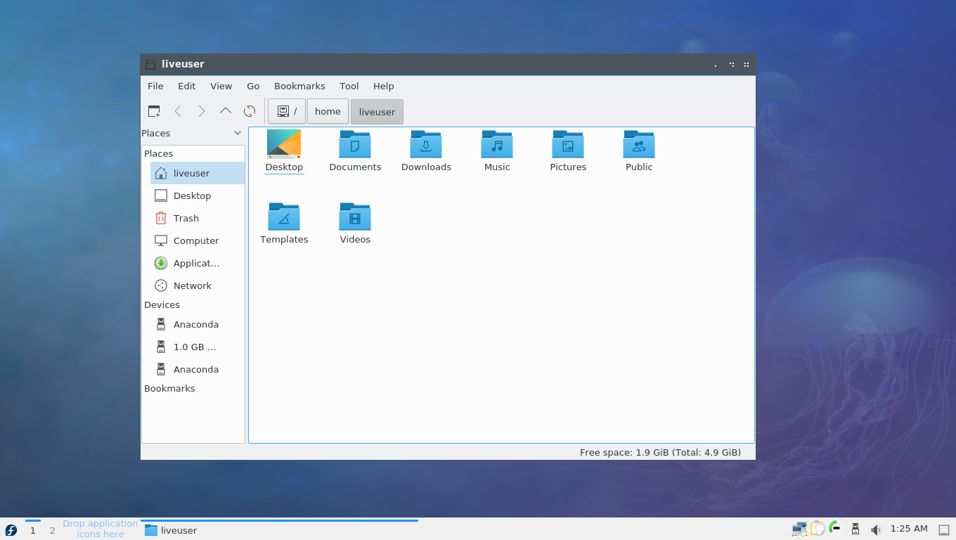 Fedora 27 LXQt spin screenshots