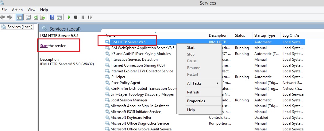 MiddlewareBox: How to Create Web Server in WAS 8.5