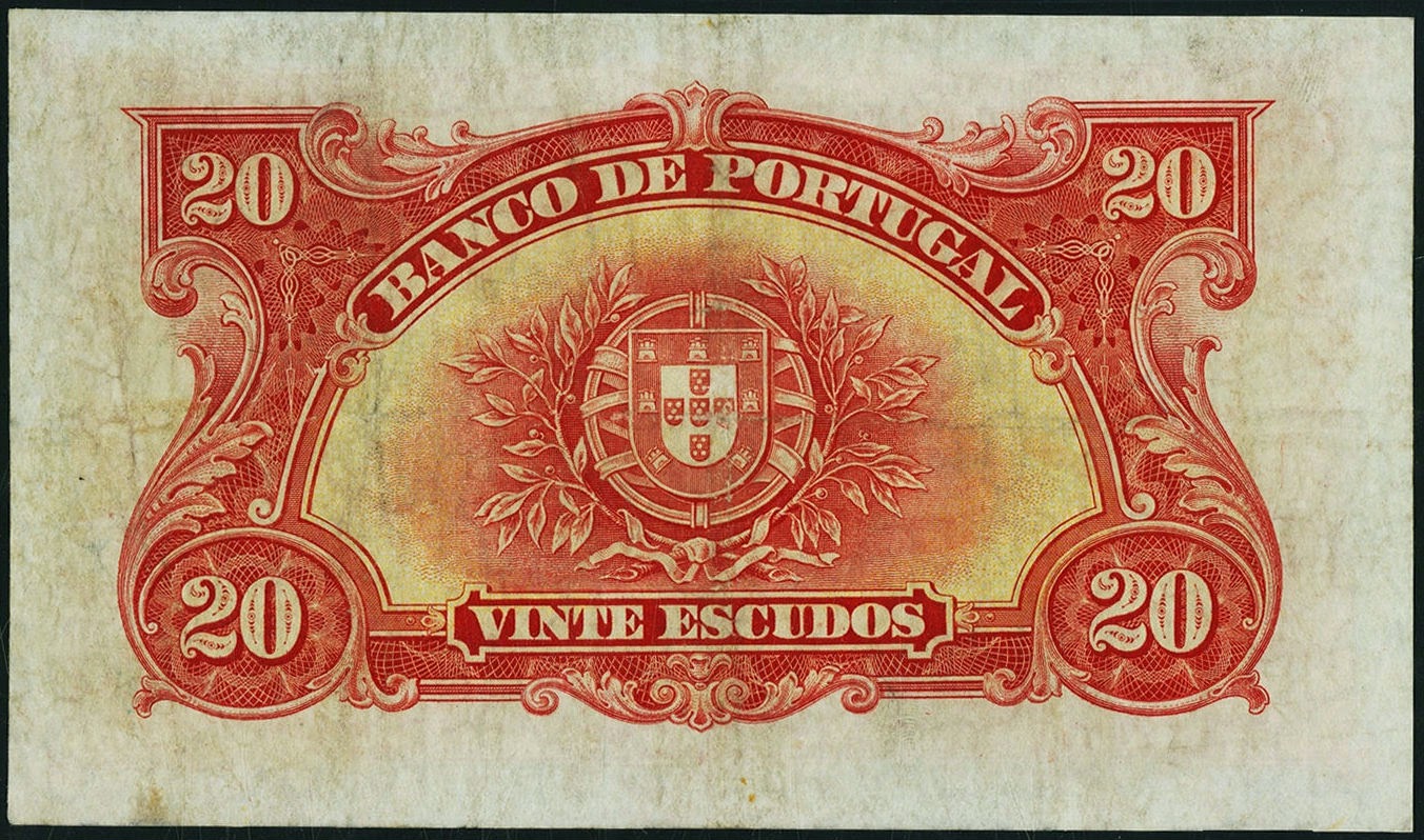 Portugal 20 Escudos banknote 1925|World Banknotes & Coins Pictures ...