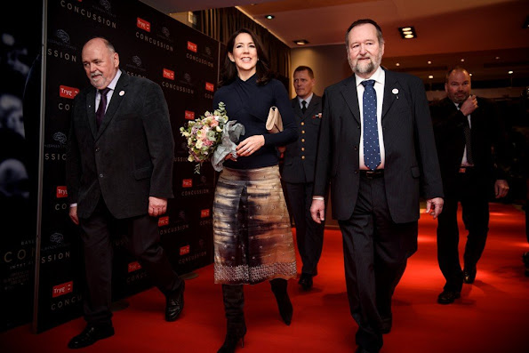 Crown Princess Mary wore Prada Multicolor A-Line Skirt