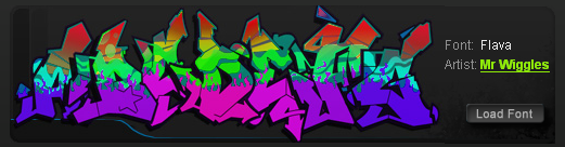 Flava Graffiti Alphabet Letters