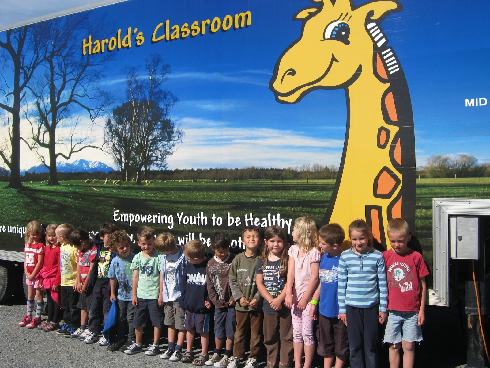 Room 9 Twizel Area School: Room 9 had Harold and the Life Ed van to visit.
