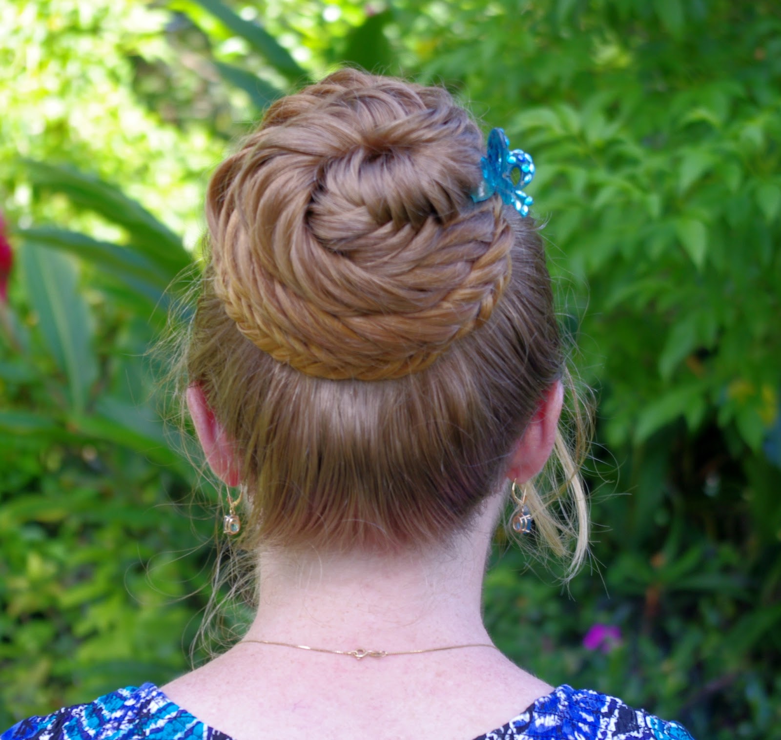 Braids & Hairstyles for Super Long Hair: Herringbone (Fishtail) Braid Bun