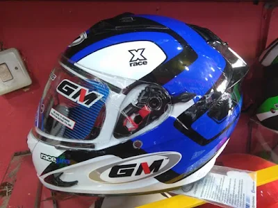 Review dan Harga Helm GM Full Face Race Pro Double Visor Terbaru