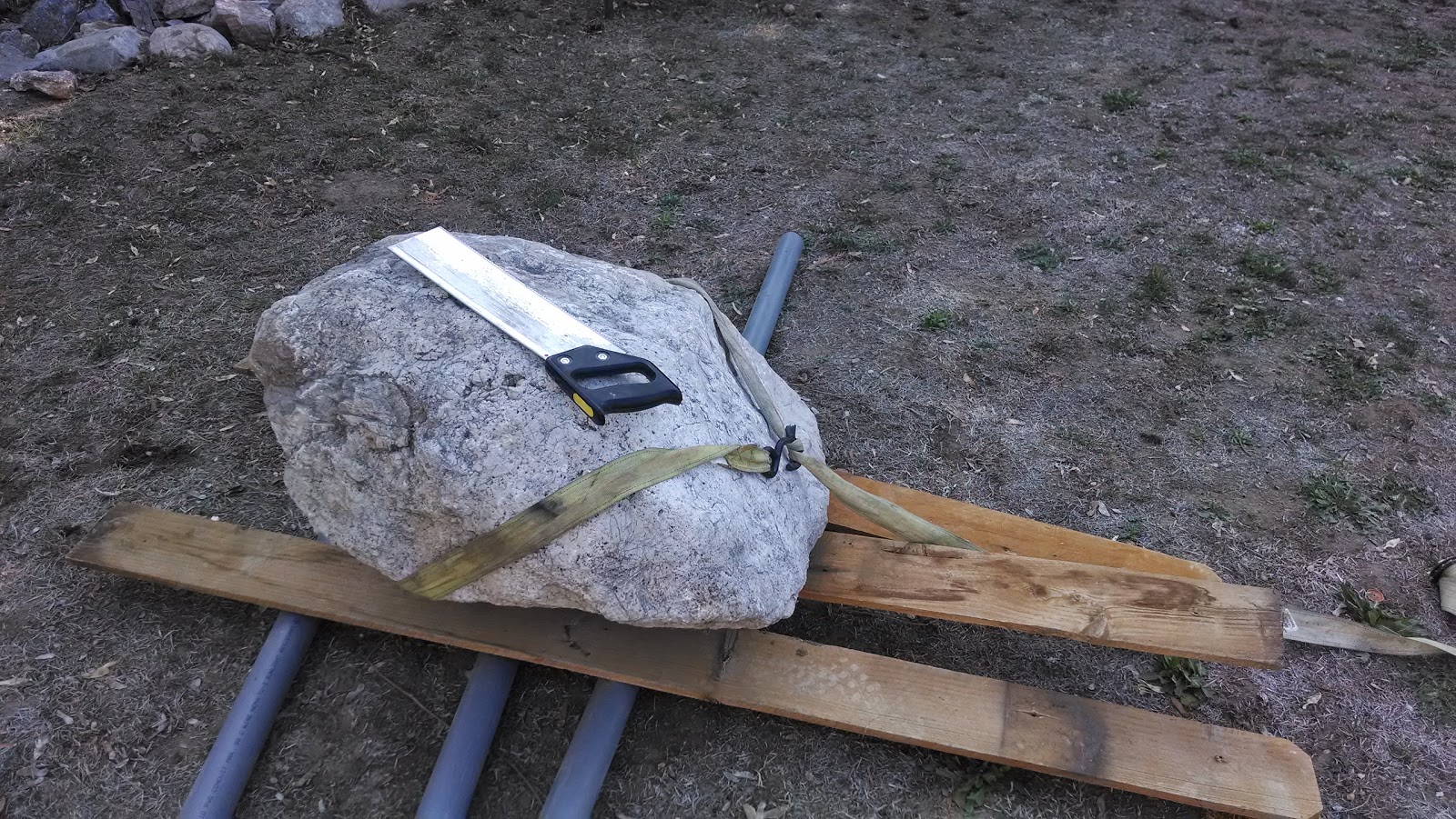 Mid Century with a Big Friendly Garage: Moving Dirt and Rolling Rocks