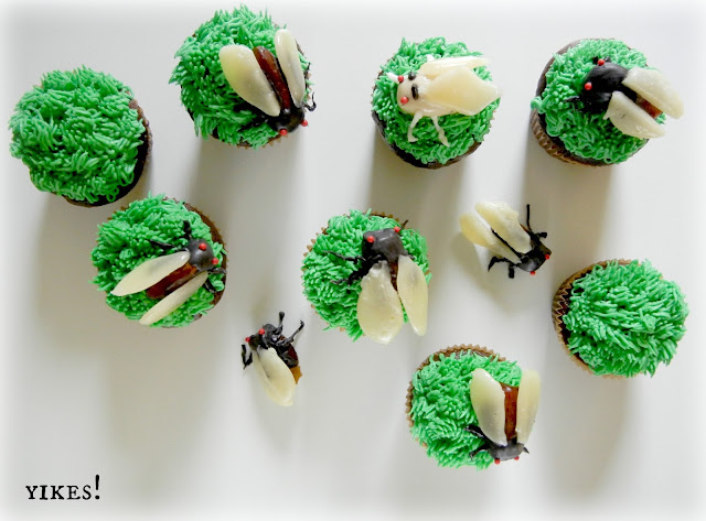 Sugar Swings! Serve Some: Cicada Bug Cupcakes