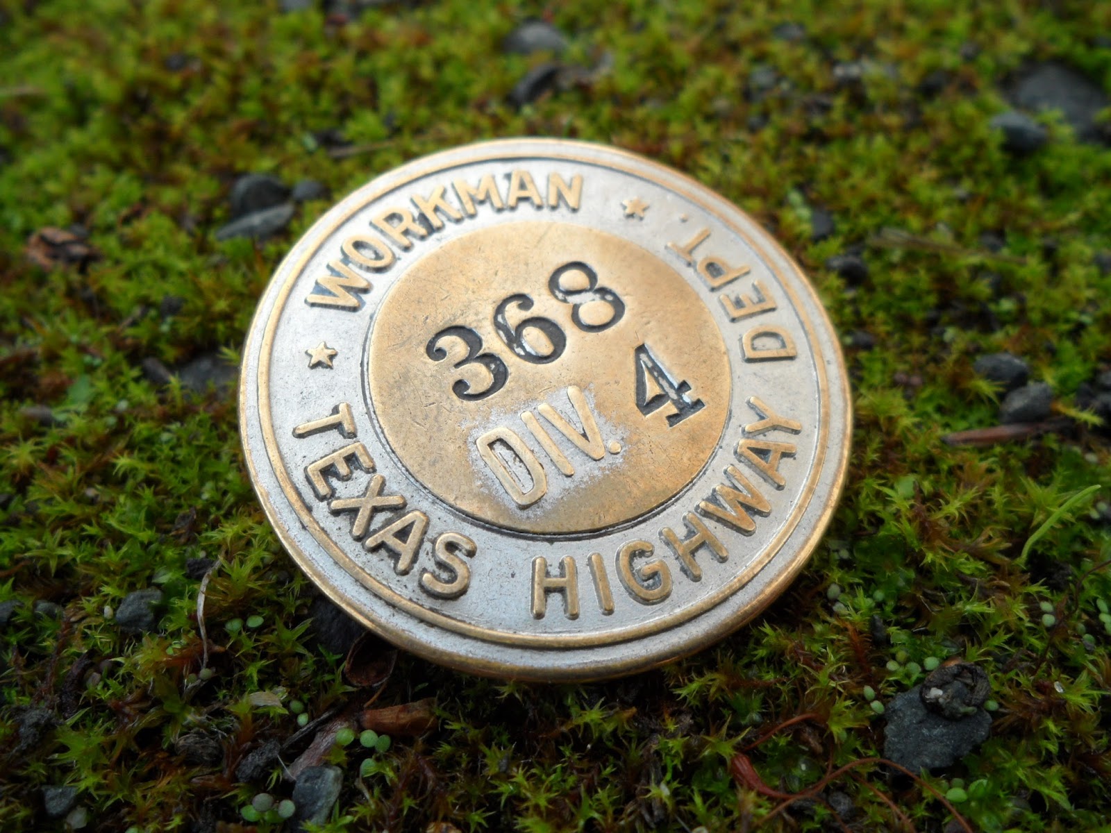 Four Bees: Texas Highway Department Workman Badge, Division 4, circa ...