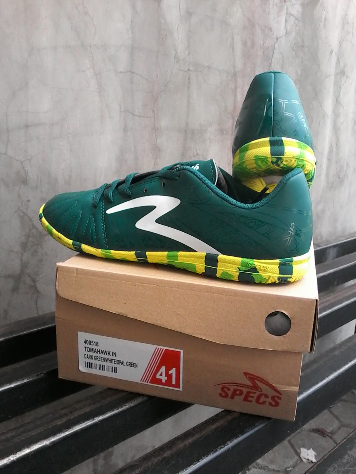 Sepatu Futsal Specs Tomahawk Dark Green White Opal Green ~ Toko Sepatu ...