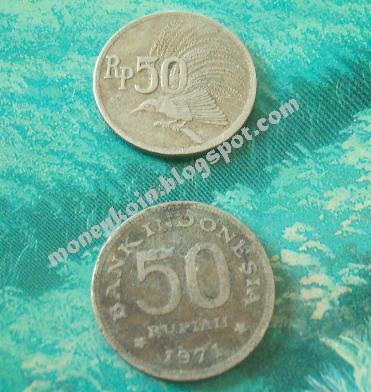 Koin Kuno 50 Rupiah 1971 Copper Nikel Bird of Paradise