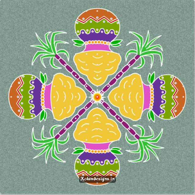 Pongal Kolam 5 | Beautiful Kolams