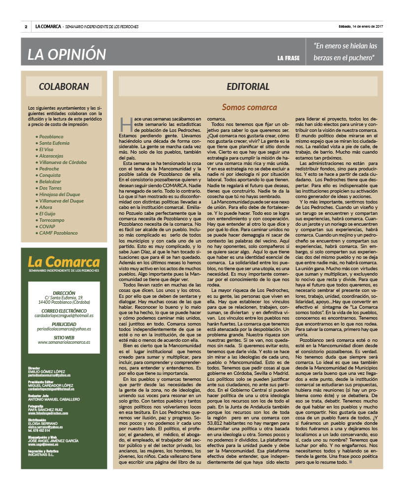 Somos comarca | Semanario La Comarca