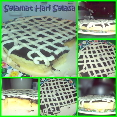 # dah kene makan sikit kek ni tak la sesedap