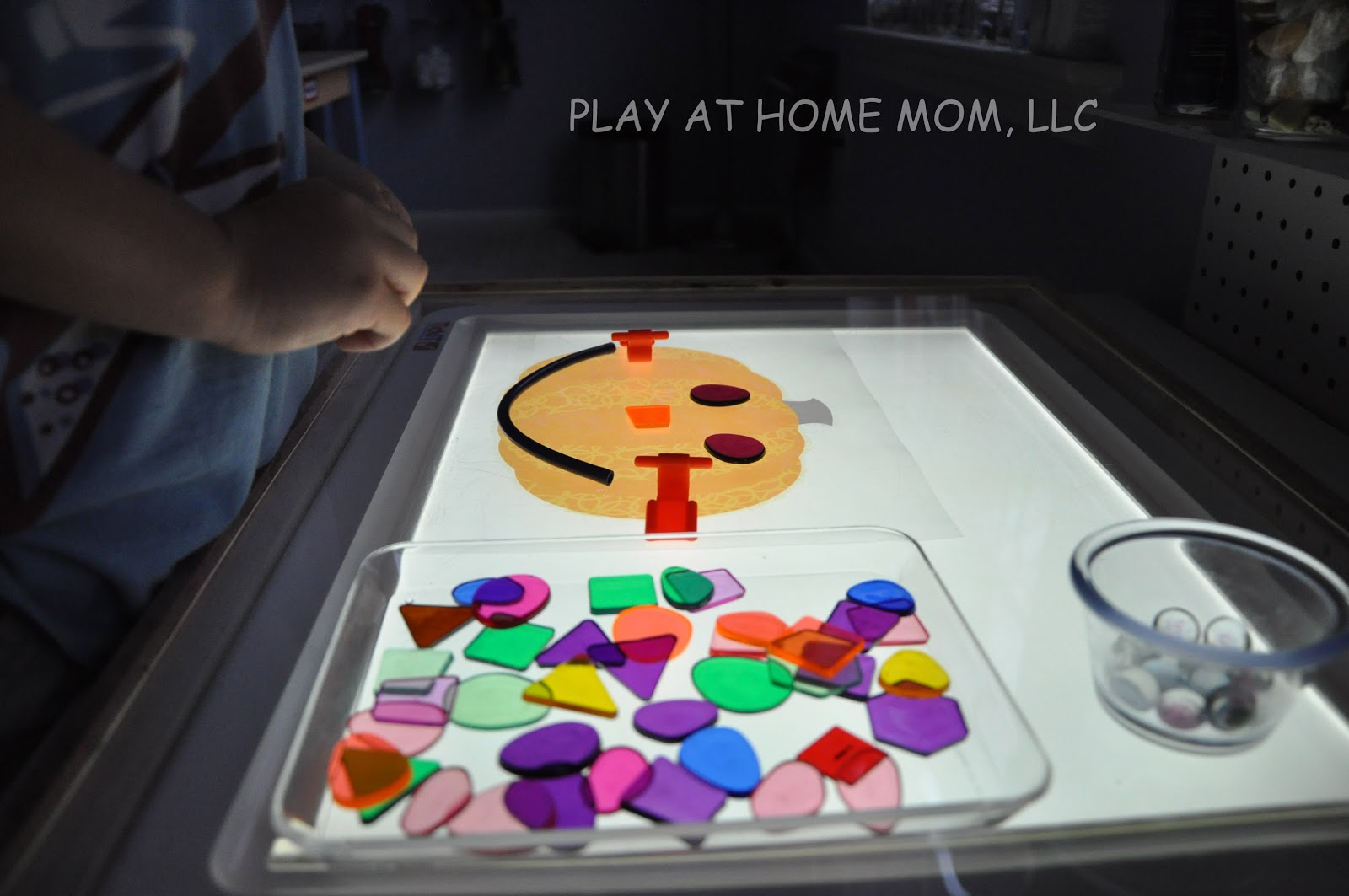 Play At Home Mom LLC: Jack-o-Lantern on the Light Panel