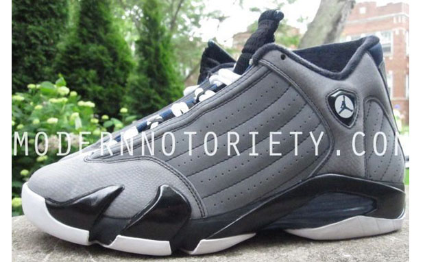 Jets Only: Air Jordan 14: Light Graphite/Midnight Navy-Black