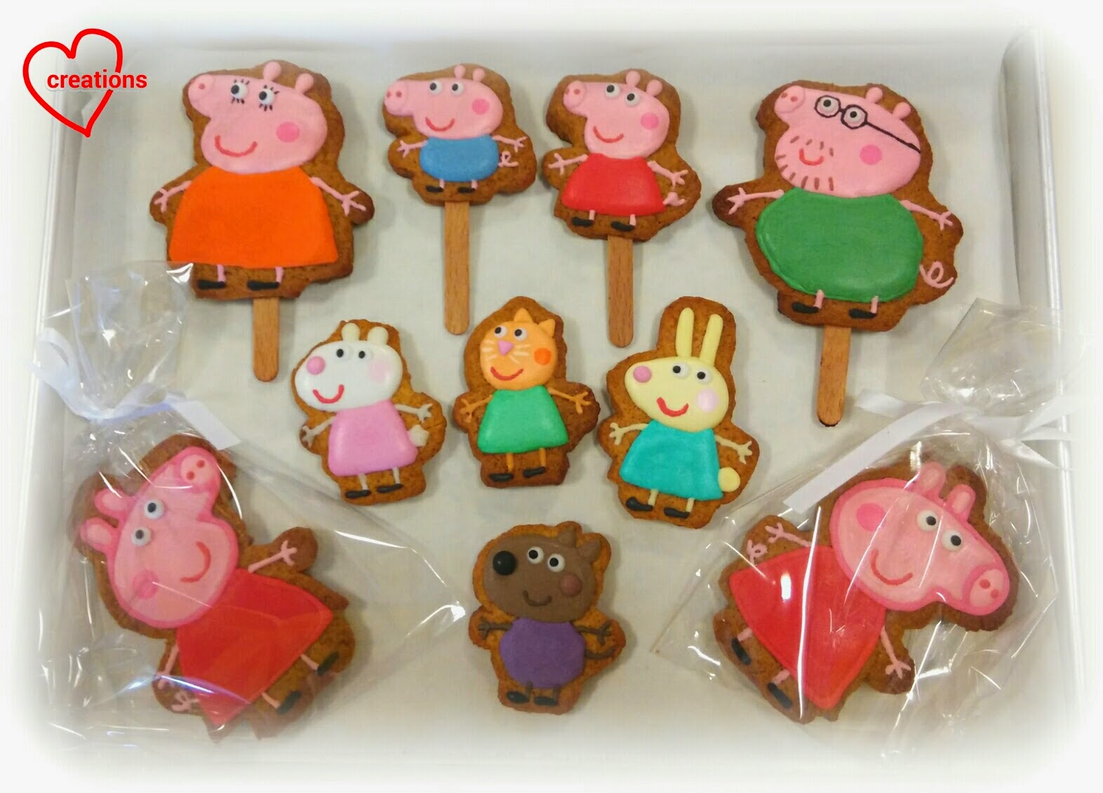Loving Creations for You: Peppa Pig Family & Friends Brown Sugar Cookies