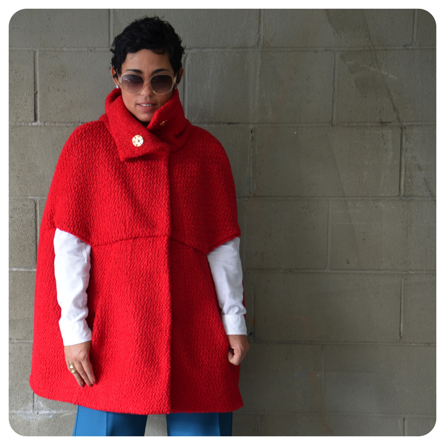 DIY Red Cape + DIY Pants: Pattern Review V8776 |Fashion, Lifestyle, and DIY