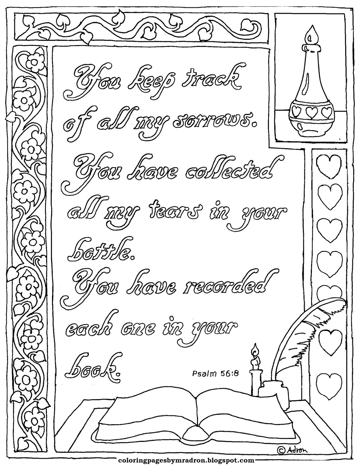 Psalm 56 3 Page Coloring Pages