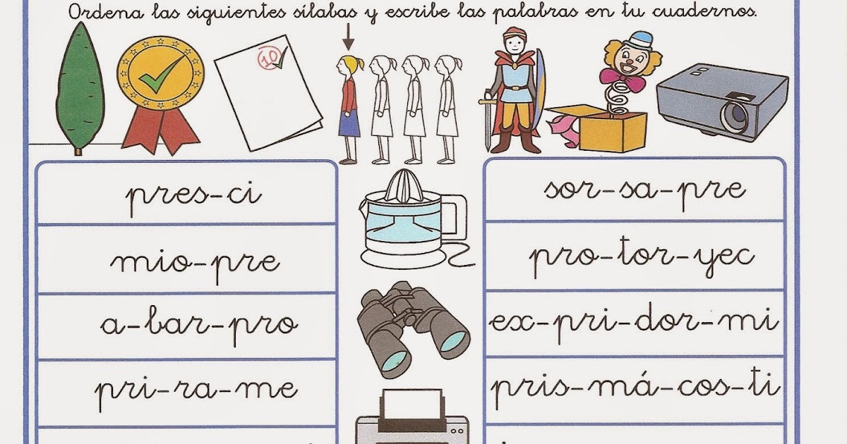 LOS PITUFOS DE SANTAELLA: Fichas para trabajar las sílabas pra, pre ...