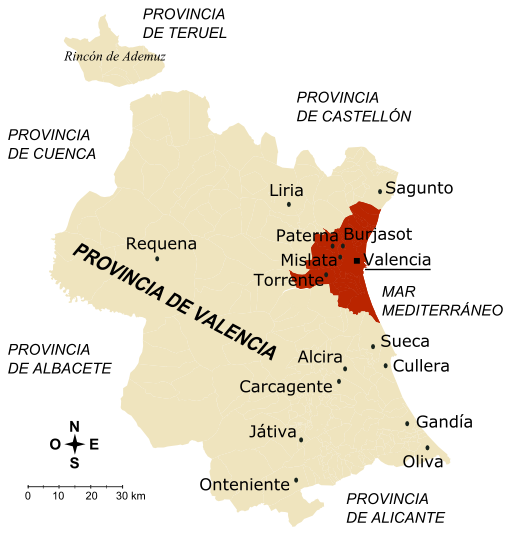Kaart Spanje Vakantie Provincies: Kaart Valencia - Vakantie Spanje ...
