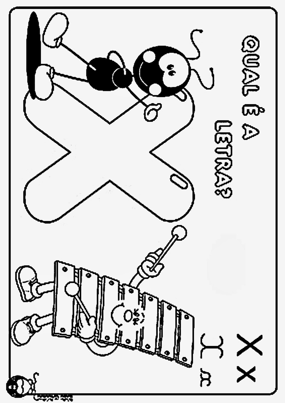 Pintando e Colorindo : Letras do Alfabeto para Colorir