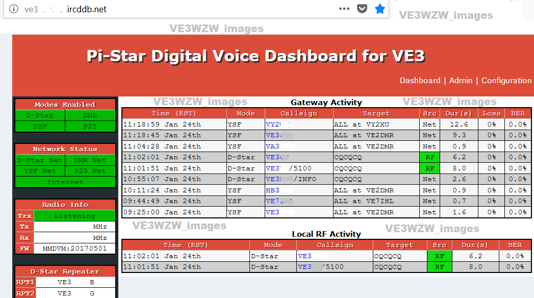 PI-Star Hotspot Interface: Setup URL Pi-Star Digital Voice Dashboard ...