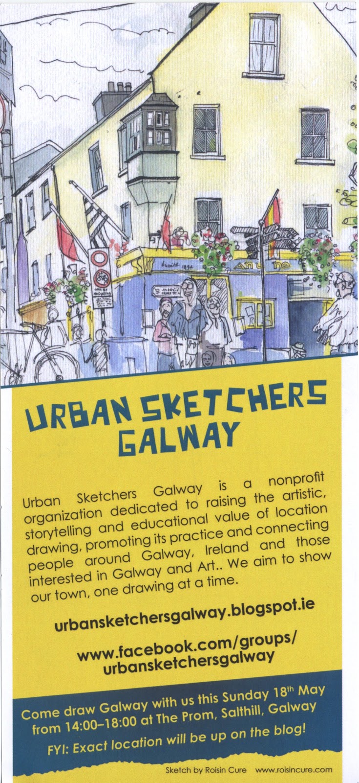 Urban Sketchers Galway: Drawing Galway 003 - The Prom, Salthill