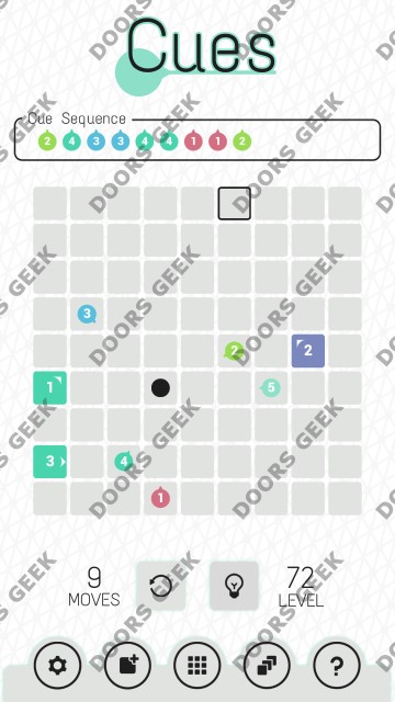 Cues Level 72 Walkthrough ~ Doors Geek