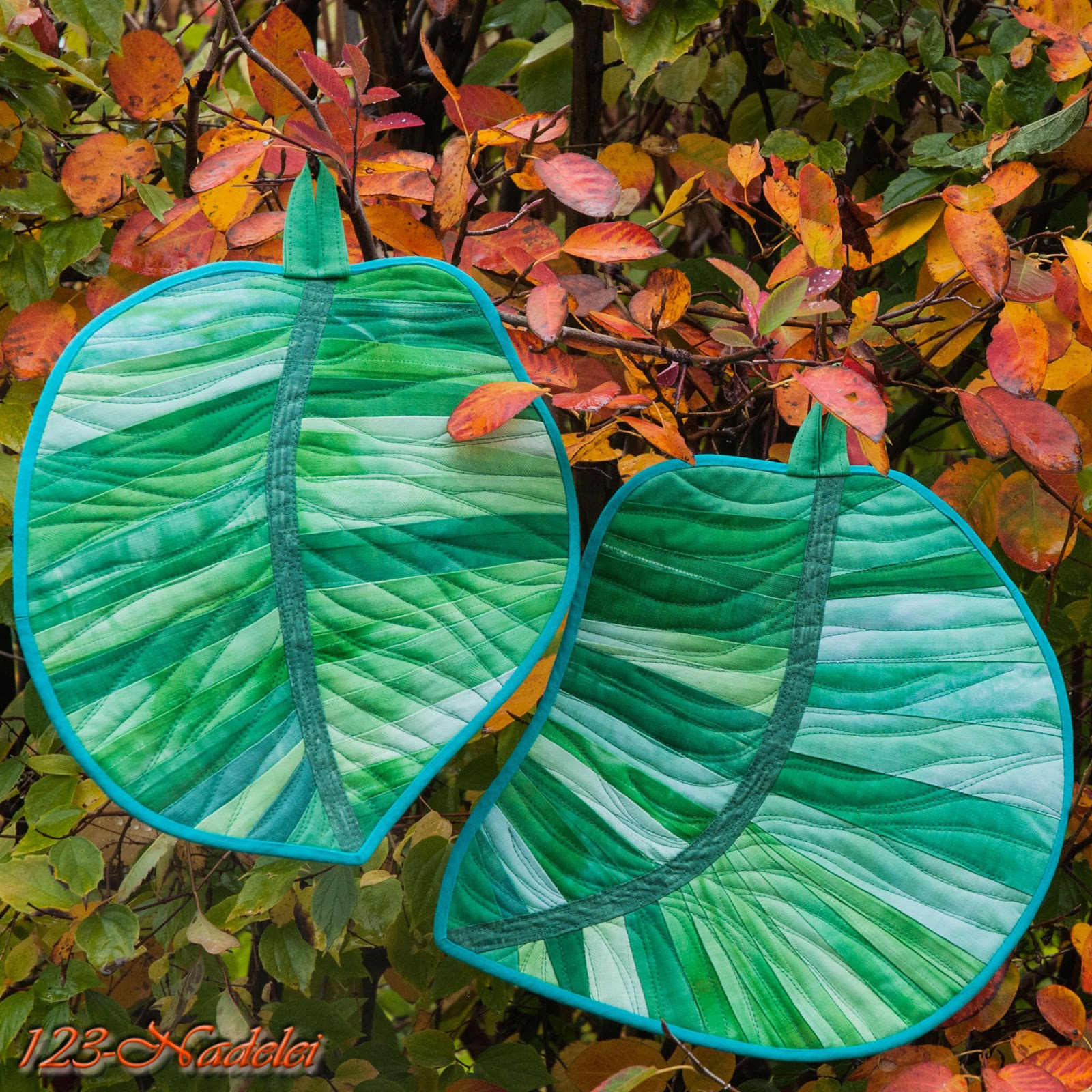 123-Nadelei: Patchwork-Blätter für die Küche