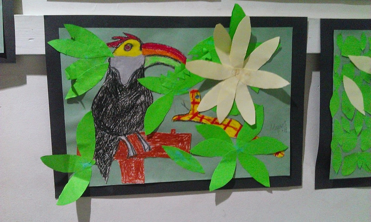 Primaryart123: Henri Rousseau - Rainforest Collages