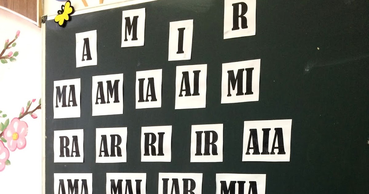 Colecție de cuvinte și silabe cu literele „A”, „M”, „I” și „R ...