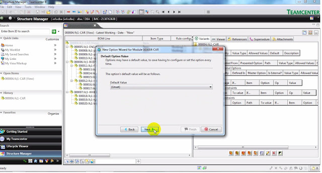 PlmTeamcenter: Variant Management BOM in Teamcenter