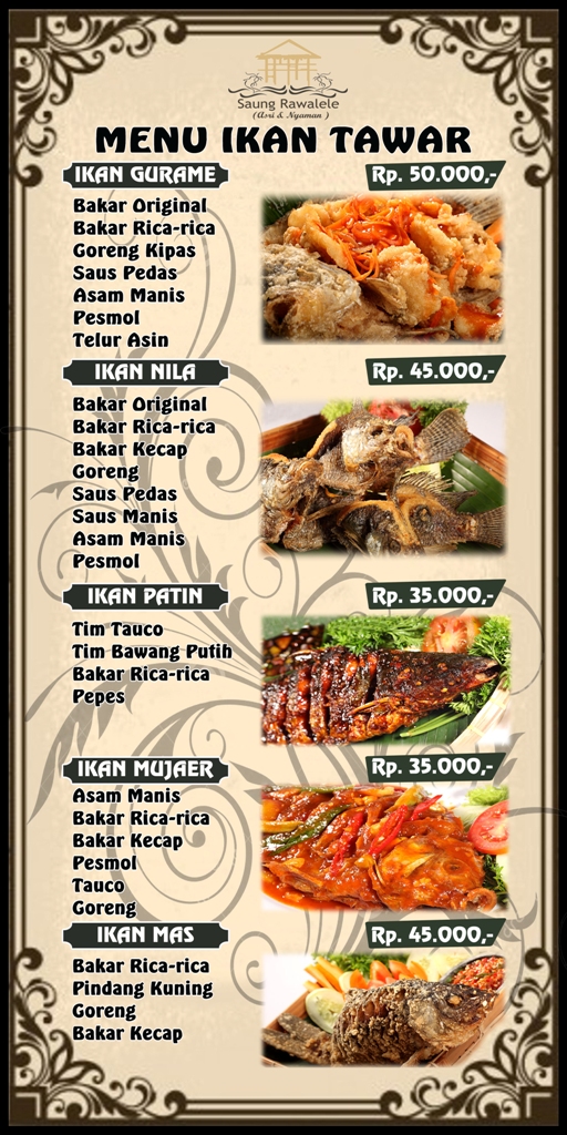Menu Ikan Tawar ~ SAUNG RAWA LELE