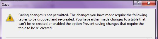 Error SQL Server "Saving changes is not permitted" | Tong Tekno