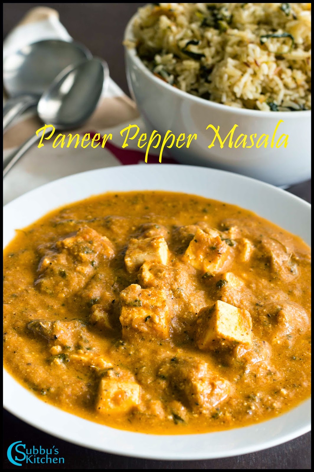 Paneer Pepper Masala Recipe | Cottage Cheese in Pepper Gravy Recipe ...