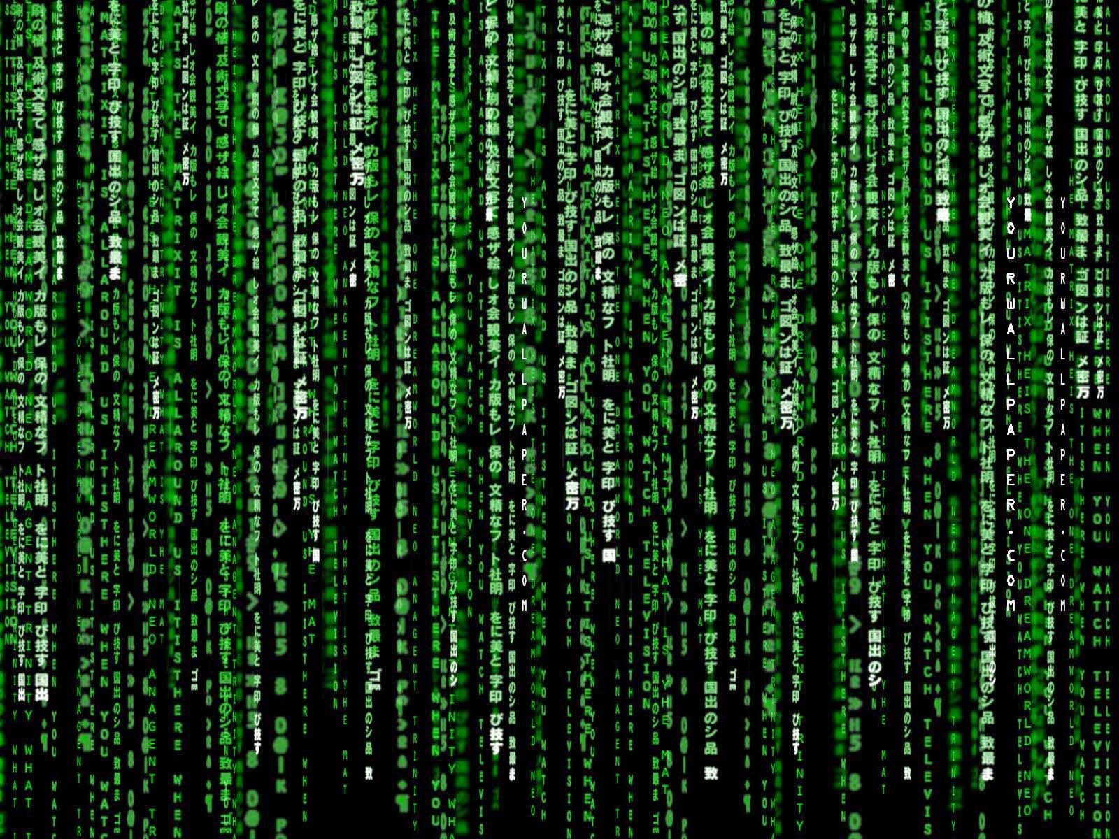 Computer Hacker Matrix Falling Code Effect Notepad Cmd Bat Tricks