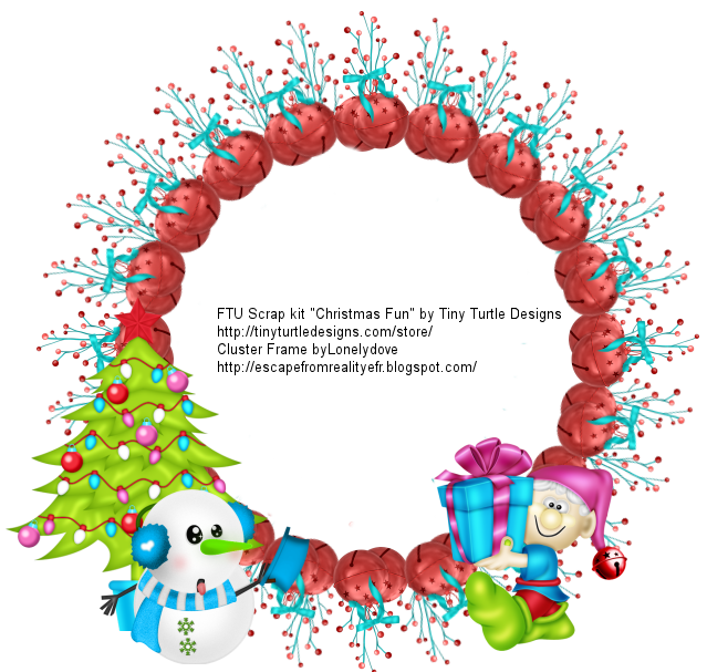 Escape From Reality Blog: FTU "Christmas Fun" Clusters & Cluster Frames