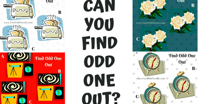 FIND THE ODD ONE OUT PUZZLES WITH ANSWERS