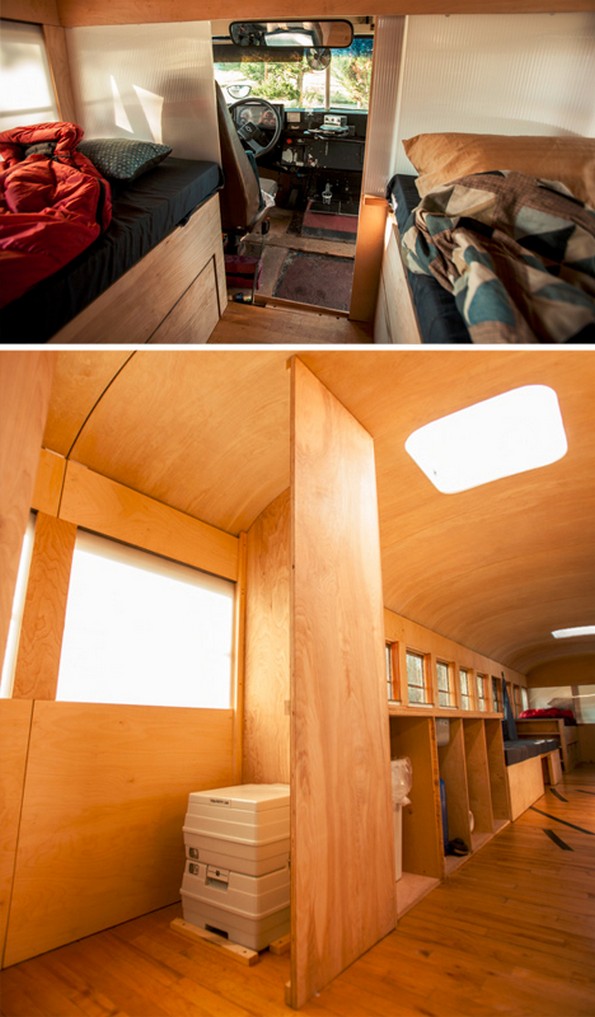 School Bus Turned Minimal Mobile Home ~ Cyberzed